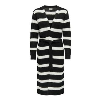 Jacqueline de Yong Jacqueline de Yong, Femme, Pulls, Noir, Taille: 40 FR Cardigan &agrave; Rayures &agrave; Manches Longues Noir