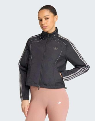 adidas Originals Teamgeist Tracktop in Schwarz / Schwarz reflektierend