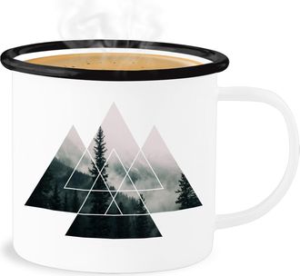 Shirtracer Emaille Becher Blechbecher - Tassen - Wandern Geschenk Wanderer Geschenke Bergsteigen Geschenke Bergliebhaber Geschenk Outdoor I Wanderlust I Berge I 