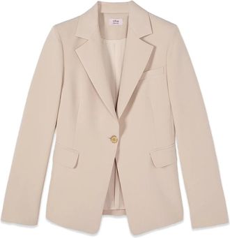 Oltre Femme, Vestes, Beige, Taille: 48 FR Blazer cintr&eacute; en tissu technique