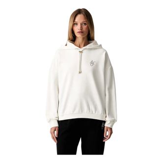 Liu Jo Femme, Sweatshirts et sweats &agrave; capuche, Beige, Taille: 42 FR SweaT-shirt &agrave; capuche