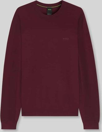 HUGO BOSS Pullover mit Logo-Schriftzug