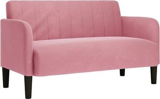 vidaXL Canapé causeuse rose 109 cm velours vidaXL