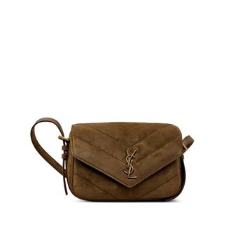 Saint Laurent Loulou Toy Cross Body In Matelass&eacute; Suede