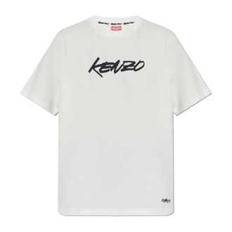 Kenzo T-Shirt mit bedrucktem Logo - - Tops - Damen - Wei&szlig; - M