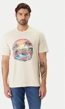 Guess T-Shirt F6GI08 K8FQ4 Beige Reglan Fit