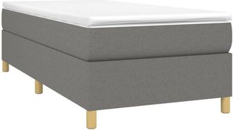vidaXL Bettgestell ohne Matratze Dunkelgrau 90x190 cm Stoff Vidaxl