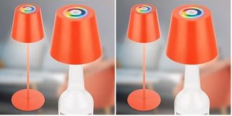 Briloner 3 in 1 RGBW LED Tischlampe kabellos IP44 mit Touch, dimmbar, Akku & Lichtquelle tauschbar, Nachttischlampe, Leselampe, LED Lampe, Campinglampe, Tischl