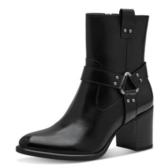 Marco Tozzi Damen Stiefeletten mit Absatz mit Blockabsatz mit Rei&szlig;verschluss, Schwarz (Black), 41 EU