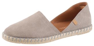 Verbenas Espadrille VERBENAS, Damen, Gr. 37, hellgrau, Veloursleder, unifarben, Schuhe Espadrille, Strandschuh, Sommerschuh, Loafer aus Veloursleder