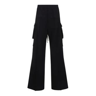 Rick Owens Homme, Pantalons, Noir, Taille: L Pantaloni Double Cargo Jumbo Belas