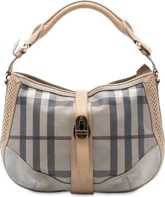 Burberry 2000-2017 Smoke Check Coated Canvas Bartow hobo bag - Grau