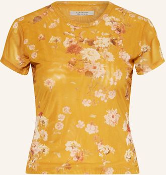 AllSaints Allsaints T-Shirt Ellie Aus Mesh gelb