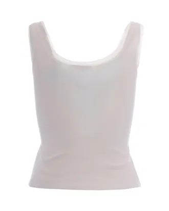 Patrizia Pepe Womens Sleeveless Top White Vests & Tank Tops