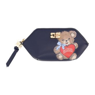 Ganni Bou Kartenhalter mit B&auml;r - - Accessories - Damen - Schwarzk - ONE SIZE