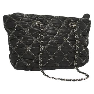 Chanel Pre-owned Tweed on Stitch Zip Tote - Femme - Pre-owned - Noir - Taille: ONE Size