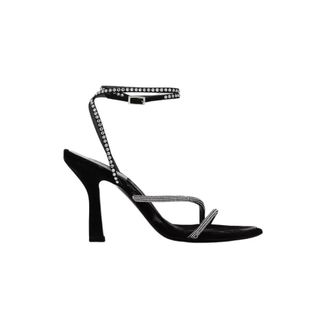 3Juin 3Juin, Femme, Chaussures, Noir, Taille: 38 EU Sandales &agrave; Talons Hauts en Velours Noir