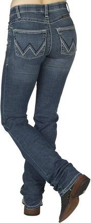 Wrangler Damen Willow Mid Rise Boot Cut Ultimate Riding Jeans, Davis, 19W x 34L