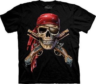 The Mountain Hommes de crâne et de Croix mousquets T-Shirt, 4X-Large, Multi