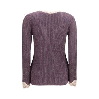 Valentino Womens Purple Viscose Cardigan Clothing