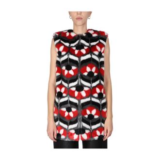 Moschino Faux Fur Weste - - Jackets - Damen - Mehrfarbig - XS