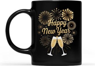 Generic Teetassen 330Ml, Silvesterparty Frohes Neues Jahr Modern Becher Lustig Keramik Tasse F&uuml;r Kollegin Frauen Kaffee