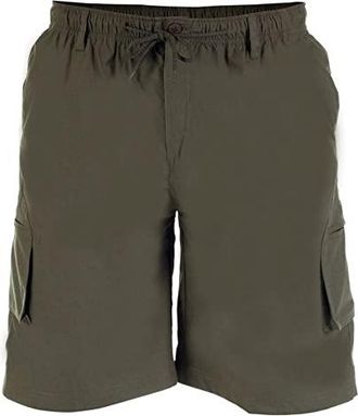 D555 Short Cargo &eacute;lastiqu&eacute; Grande Taille Homme Grande Taille Homme Kaki