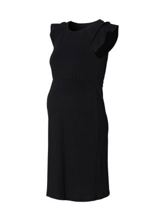 Esprit Damen Dress Sleeveless Kleid, Tiefschwarz-002, Large