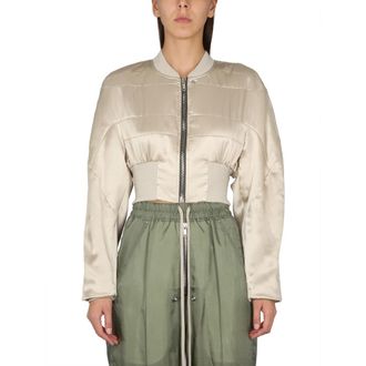 Rick Owens Femme, Vestes, Gris, Taille: 38 FR Girdered Flight Bomber