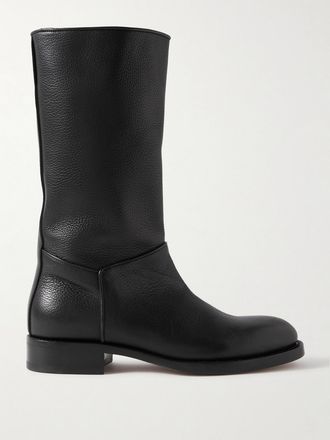 The Row Bottes En Cuir Textur&eacute; Nobilis - Noir