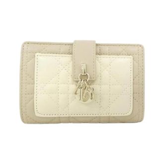 Dior Pre-owned MY Dior Dittany Lamm-Portemonnaie - - Pre-owned - Damen - Beige - ONE SIZE
