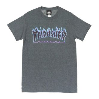 Thrasher Flame Tee Herren T-Shirt - - Tops - Herren - Grau - XL