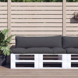 vidaXL Coussins de palette lot de 2 anthracite tissu - Vidaxl