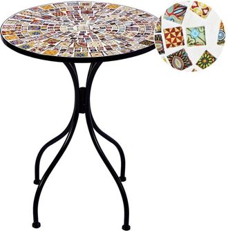 Beliani Outdoor Bistrotisch CASARIO 60 cm 60 cm Schwarz