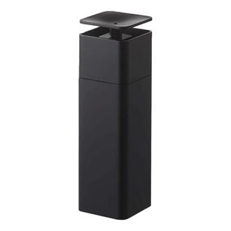 Yamazaki Tableware Yamazaki 5214 Tower Druckseifenspender, schwarz, PETG Harz/Polypropylen/Polyethylen/Silikon, minimalistisch, 5.5 x 5.5 x 18.5 cm
