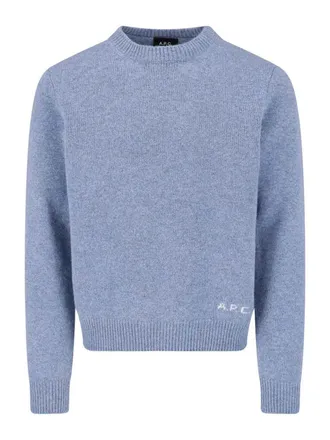 A.P.C. A. P.C. Pull Col Rond - Bleu Clair