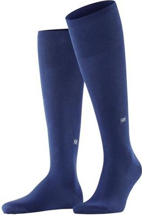 Burlington Dublin M Kh coton unies 1 paire, Chaussettes longues Homme, Bleu Night Blue 6583, 40-46