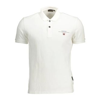 Napapijri Homme, Tops, Blanc, Taille: XL Polo Manches Courtes Blanc Homme