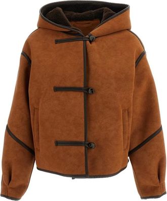 Stand Studio Fia Kunstpelz-Kapuzenjacke - - Jackets - Damen - Braun - 2XS