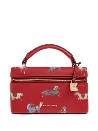 Michael Michael Kors Jana printed leather tote bag - Rouge