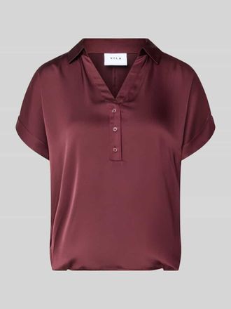 Vila Regular Fit Bluse mit V-Ausschnitt Modell ENNA RAVENNA