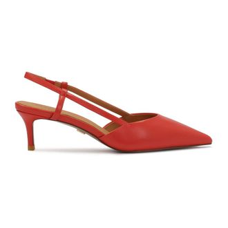 Kazar Rote flache Pumps mit offener Ferse - - Shoes - Damen - Rot - 36 EU
