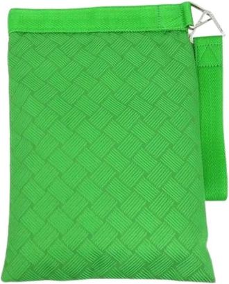 Bottega Veneta unisex, Pre-owned, Vert, Taille: ONE Size Pochette en Nylon Pre-owned