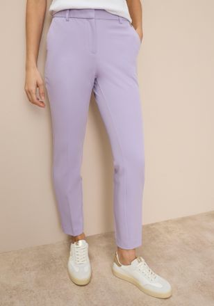 Tamaris Anzughose TAMARIS, Damen, Gr. 34, N-Gr, lila (flieder), Web, Obermaterial: 93% Polyester, 7% Elasthan, unifarben, schmal kn&ouml;chellang, Hosen Anzughose,