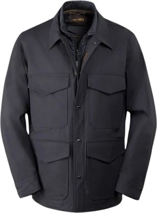 Moorer Homme, Vestes, Bleu, Taille: L Sander-Bt Field Jacket