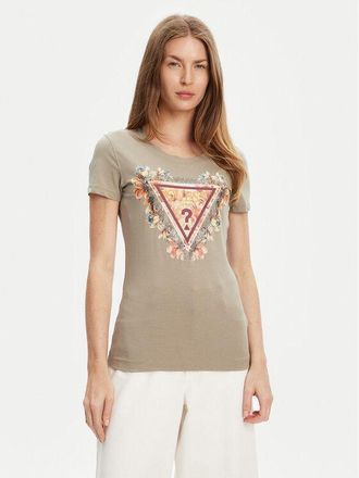 Guess T-Shirt W5YI08 J1314 Gr&uuml;n Regular Fit