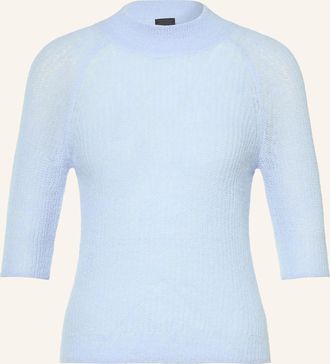 HUGO BOSS Strickshirt Fewe Mit Alpaka blau