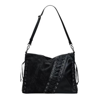 Desigual Femme, Sacs, Noir, Taille: ONE Size Sac &agrave; bandouli&egrave;re patchwork noir