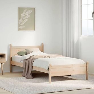 vidaXL Cadre de lit sans matelas 75x190 cm bois de pin massif Vidaxl