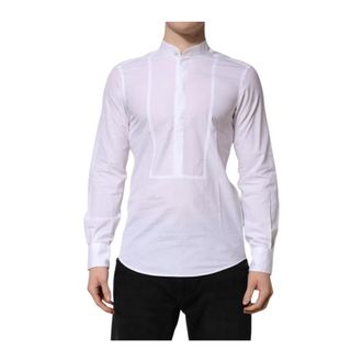 Dolce & Gabbana Klassisches Wei&szlig;es Baumwollhemd - - Shirts - Herren - Wei&szlig; - 4XS